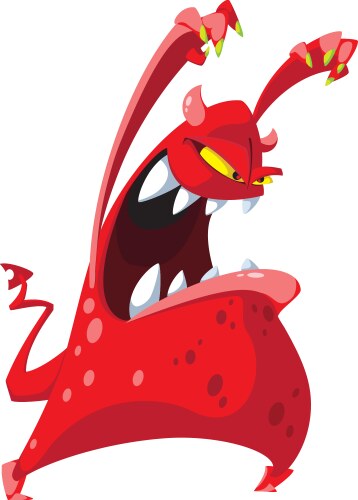 Scary monster Royalty Free Vector Image - VectorStock