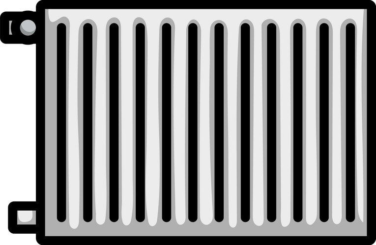 Hot battery radiator icon sym Royalty Free Vector Image
