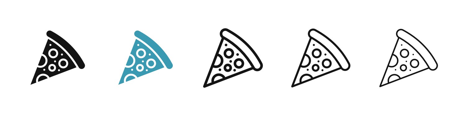 Pizza Slice Icon Royalty Free Vector Image Vectorstock