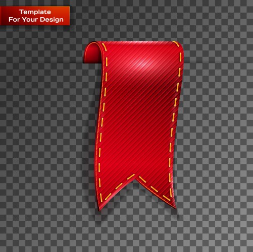 Red bookmarks isolated on transparent Royalty Free Vector