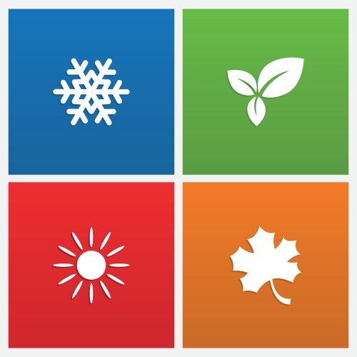 Nature landscapes four seasons months calendar Vector Image