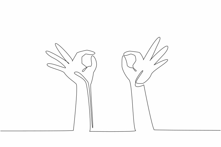 Continuous one single line art drawing Royalty Free Vector