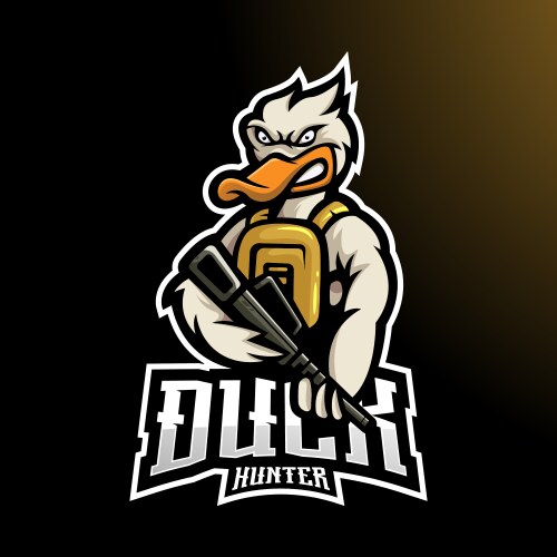 Duck gaming logo Royalty Free Vector Image - VectorStock