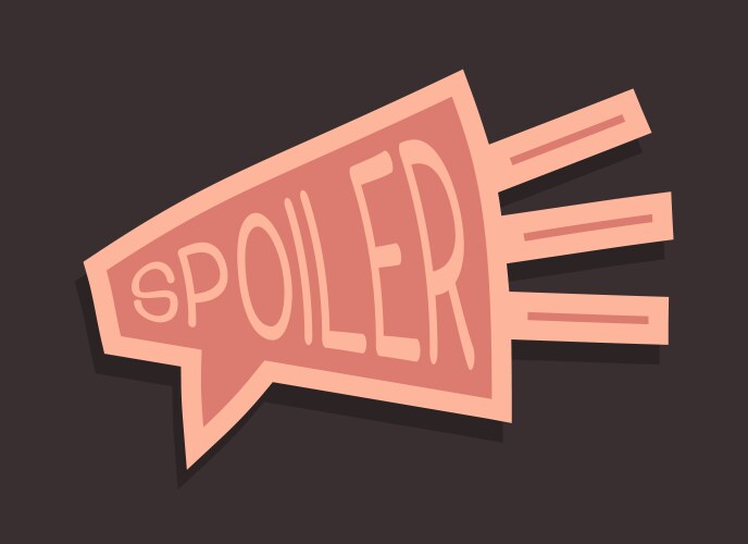 Spoilerman alert funny slogan hand draw cartoon Vector Image