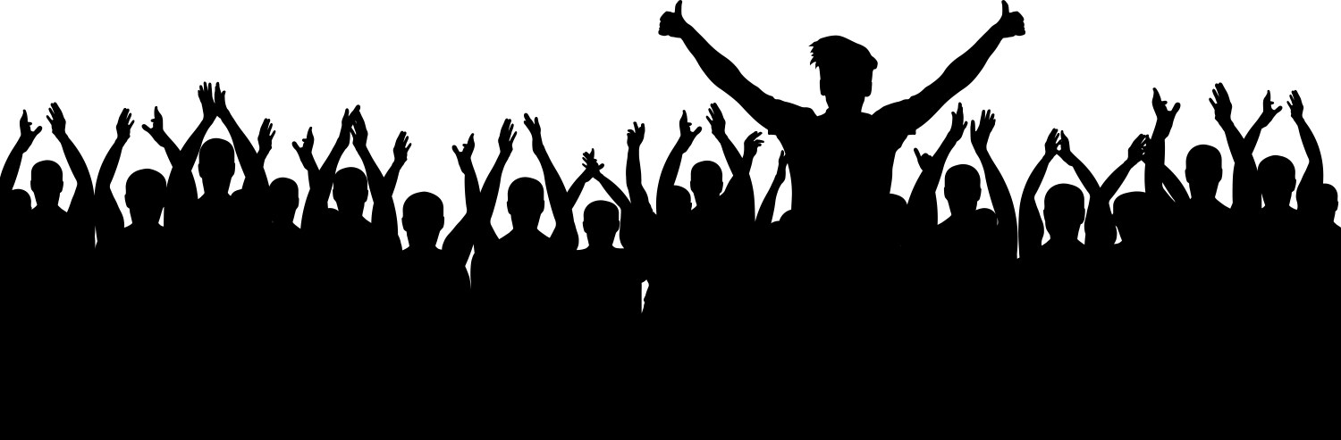 People crowd applause hands clapping business Vector Image