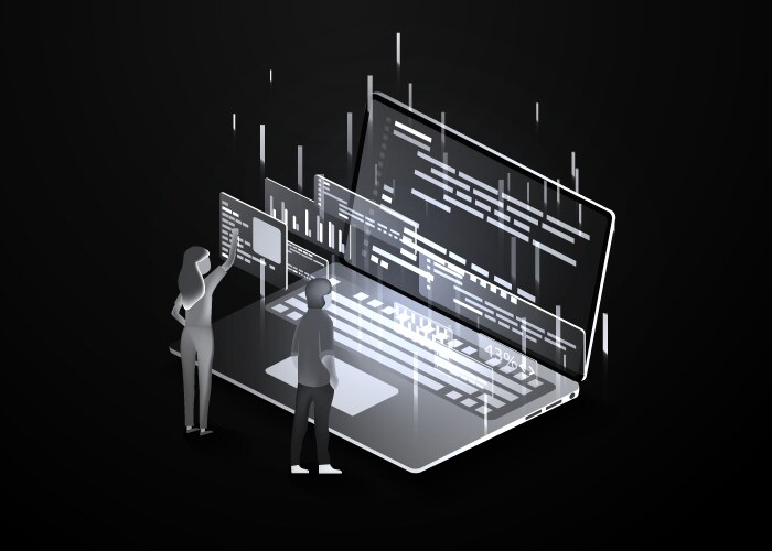 Software Development Programming Coding Royalty Free Vector