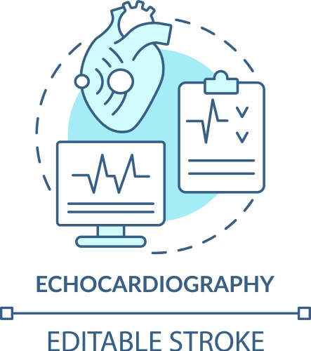 Echocardiography concept icon Royalty Free Vector Image