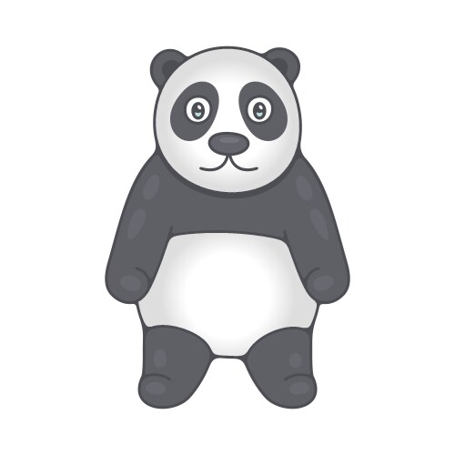 Panda cartoon character Royalty Free Vector Image