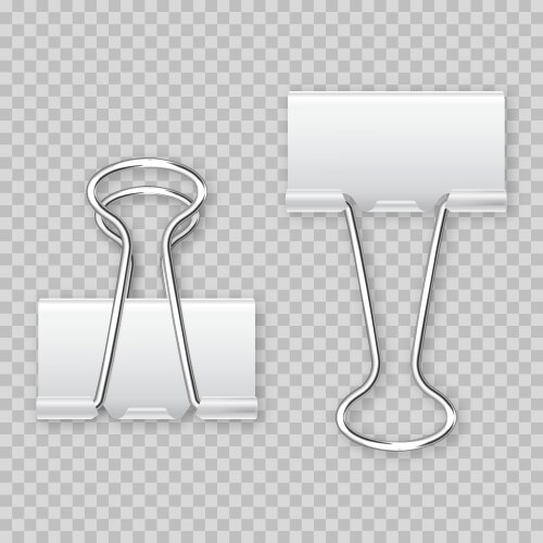 Realistic white paper binder isolated Royalty Free Vector