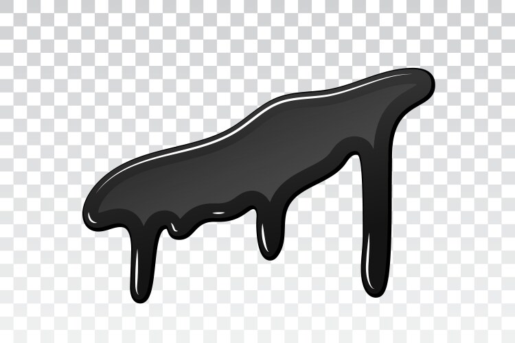 Drip paint 3d ink stain drop melt liquid Vector Image