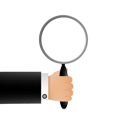 Magnifying Hand Holding Vector Images (over 3,000)