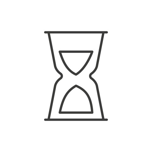 Hourglass end icon set time sand clock symbol Vector Image