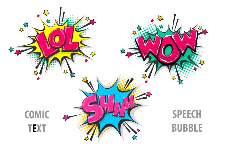 Comic speech bubble with what text Royalty Free Vector Image