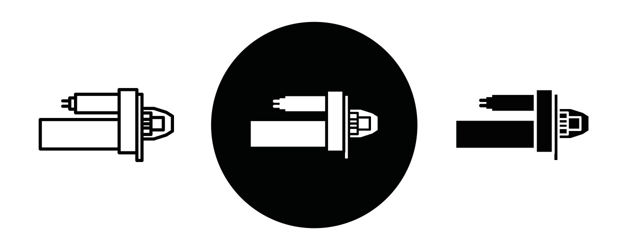 Motor icon logo sign set outline Royalty Free Vector Image