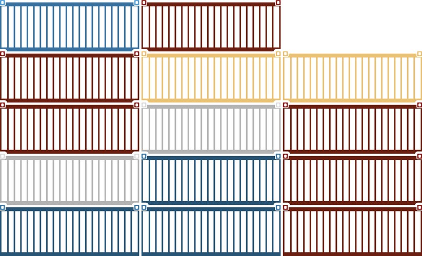Container stack icon Royalty Free Vector Image