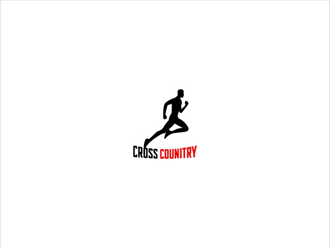 Cross country logo Royalty Free Vector Image - VectorStock