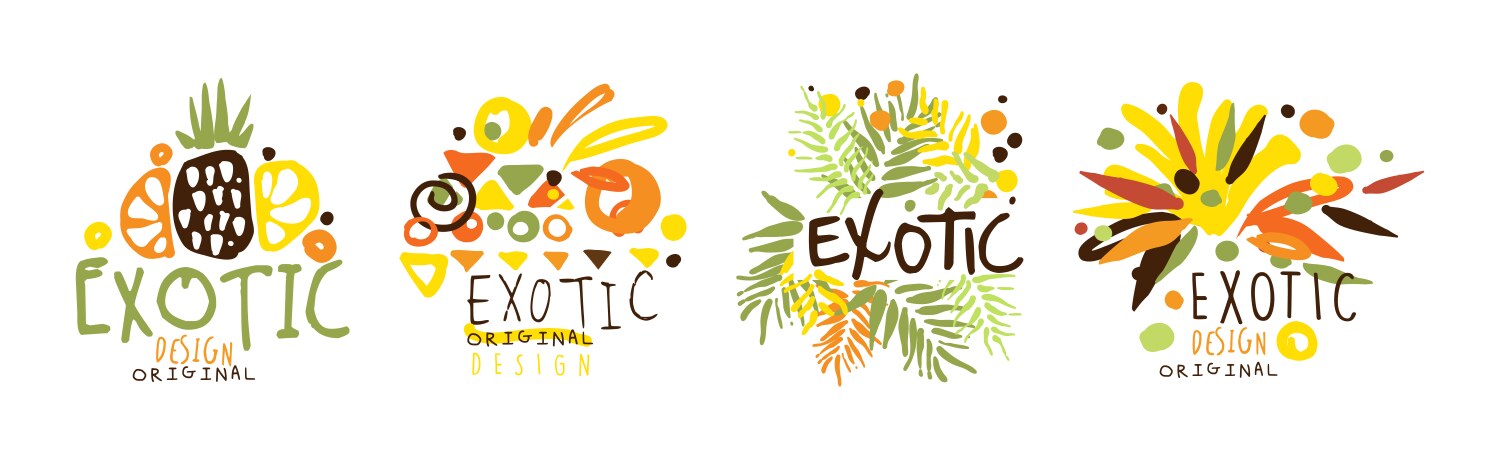 Bali island logo template original design exotic Vector Image