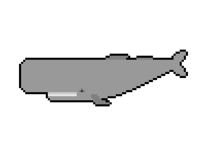 Shark pixel art marine predator 8 bit graphics Vector Image