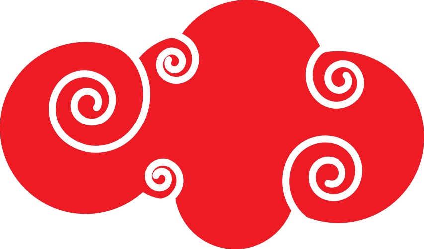 Chinese Cloud Template Royalty Free Vector Image