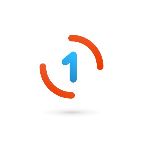 Number one 1 logo icon design template elements Vector Image
