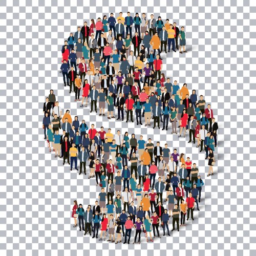 Abstract business symbol people transparency Vector Image