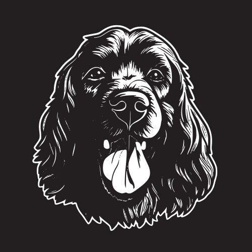 Cocker spaniel - high quality logo ideal Vector Image