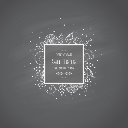 Marine frame Royalty Free Vector Image - VectorStock