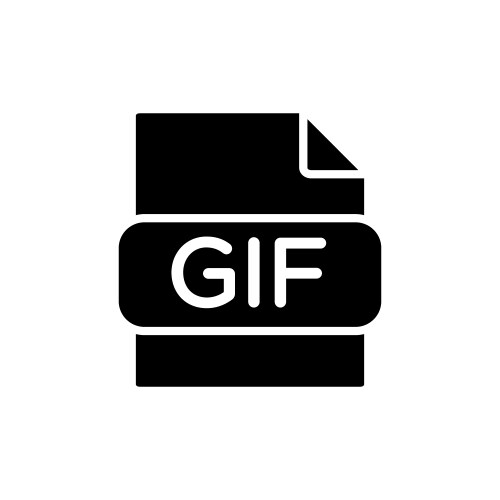 Gif icon set animated format symbol Royalty Free Vector