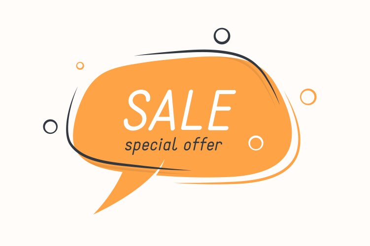 Promotion banner bubble Royalty Free Vector Image