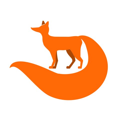 Running fox icon 03 Royalty Free Vector Image - VectorStock