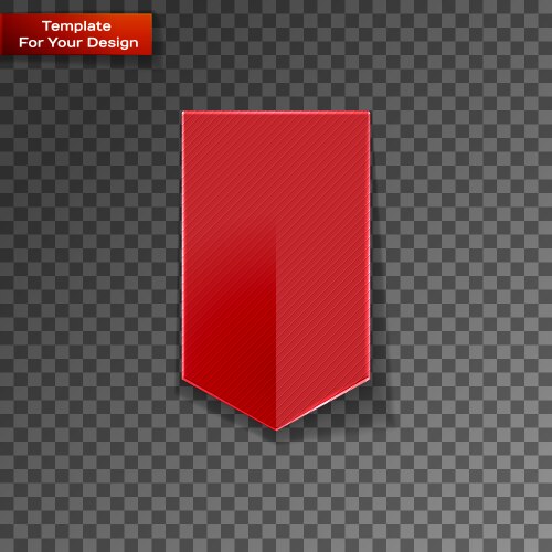 Red bookmarks isolated on transparent Royalty Free Vector