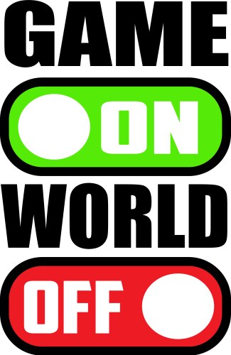 Gaming mode on quote text phrase quotation Vector Image