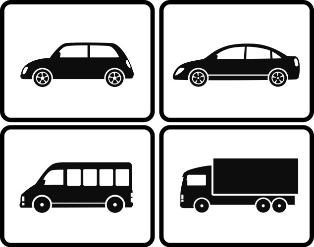 Truck icon in frame Royalty Free Vector Image - VectorStock