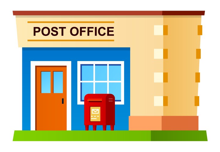 A post office Royalty Free Vector Image - VectorStock