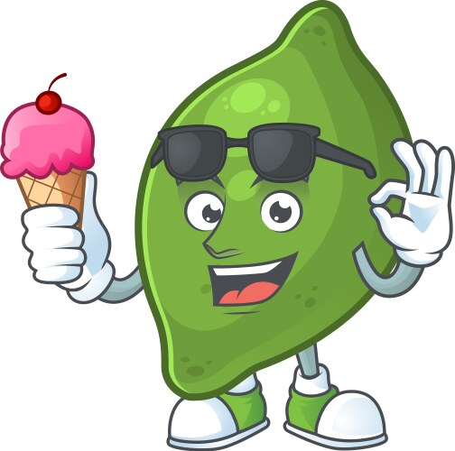 Lime cartoon with sleep expression Royalty Free Vector Image