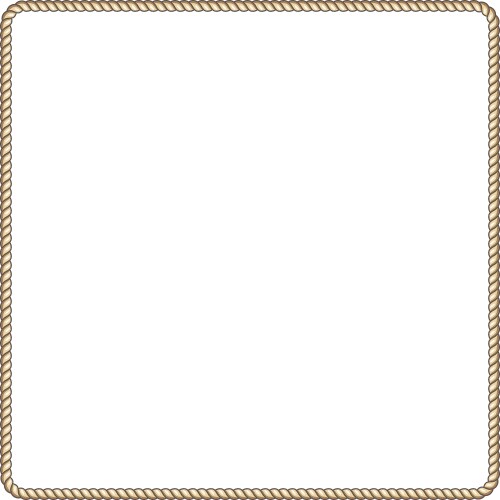 Yellow rope woven border with knots Royalty Free Vector