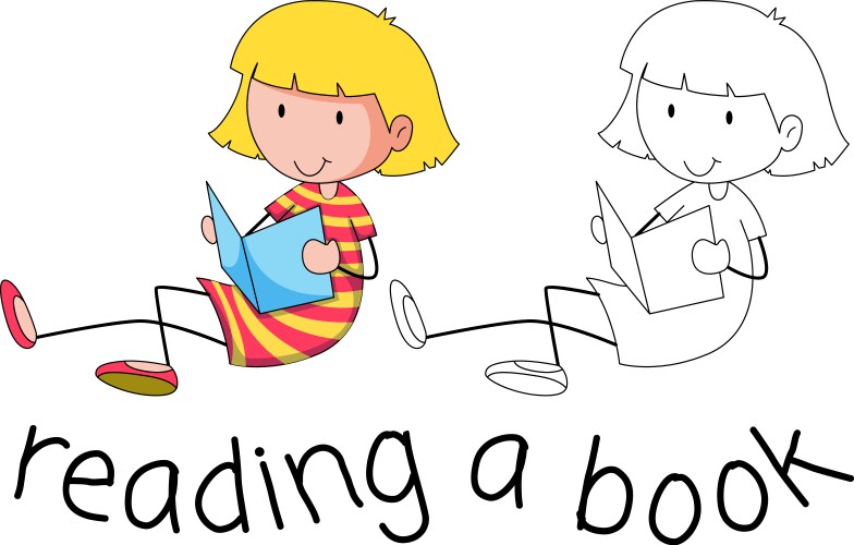 Reading Clipart Black and White Vector Images (over 1,900)