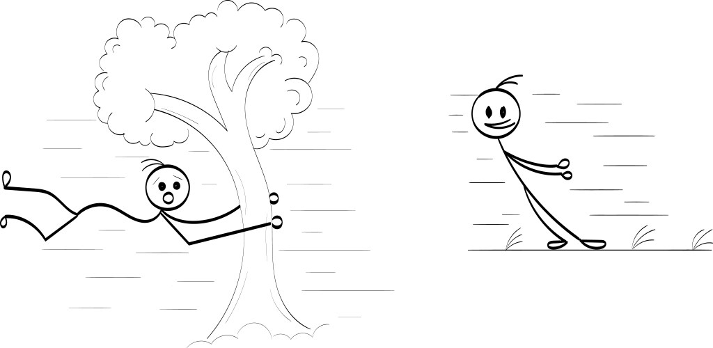 Funny stick figure hand drawn style for print Vector Image