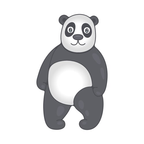 Cute standing panda bear funny wild animal Vector Image