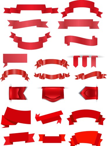 Big set of ribbons templates Royalty Free Vector Image