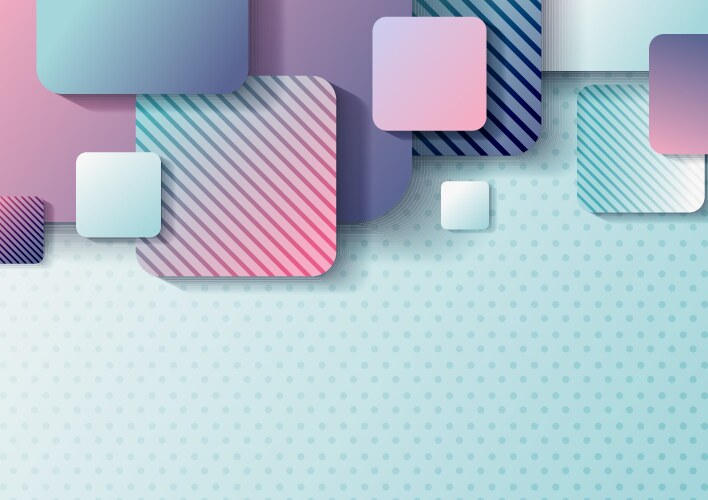 Blank colorful rounded square web buttons Vector Image