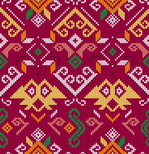 Filipino traditional yakan pattern Royalty Free Vector Image