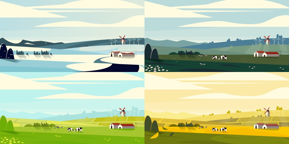 Spring landscape Royalty Free Vector Image - VectorStock