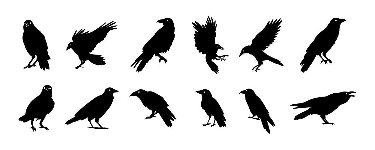 Crow Outline Vector Images (over 3,900)