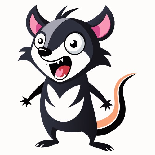 Dibbler rodent walks kawaii Royalty Free Vector Image