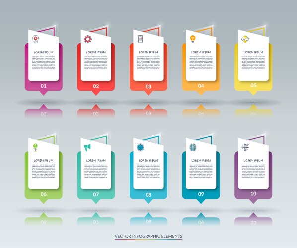 10 Step Infographic Vector Images (over 10,000)