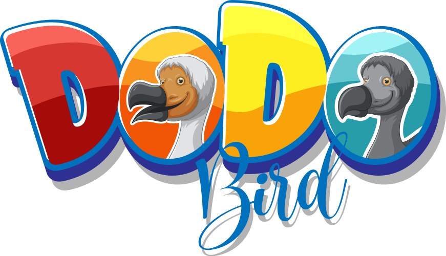 Dodo bird extinction animal cartoon character Vector Image