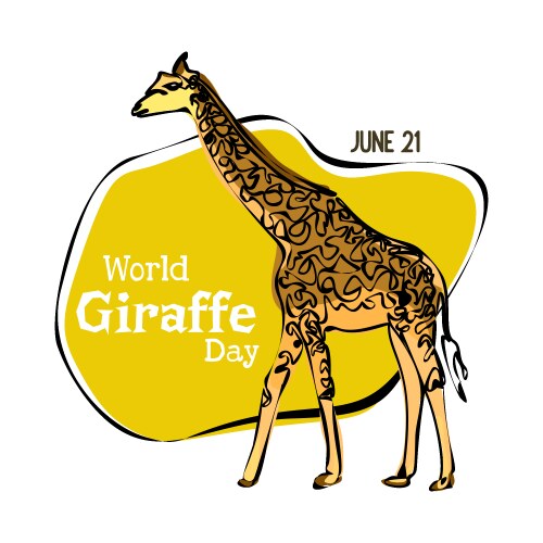 World giraffe day june 21 holiday concept Vector Image