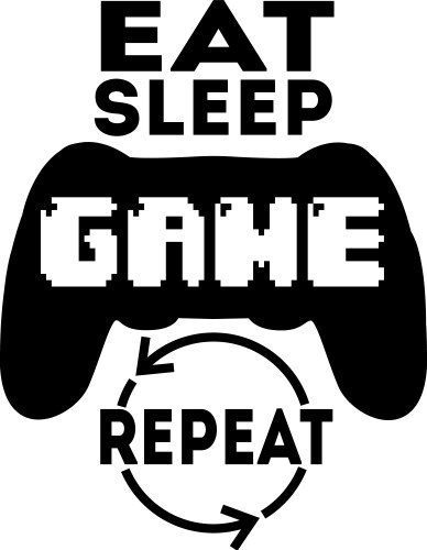 Eat sleep code repeat Royalty Free Vector Image