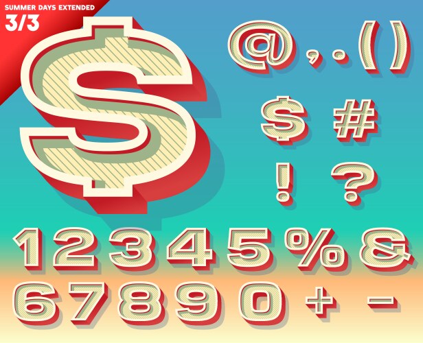 Alphabet letters on retro signs Royalty Free Vector Image